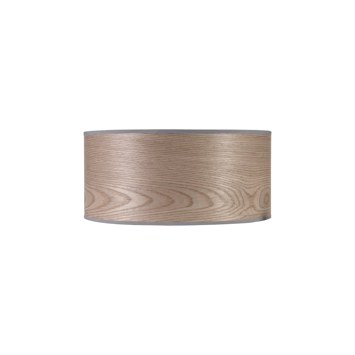 ideas4lighting Round, 395 x 180mm Wood Effect Shade, Grey Oak/White Laminate by Ava Licht