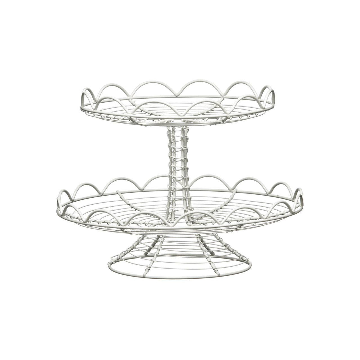 Clanbay 2 Tier Cream Wire Cake Stand – ideas4lighting