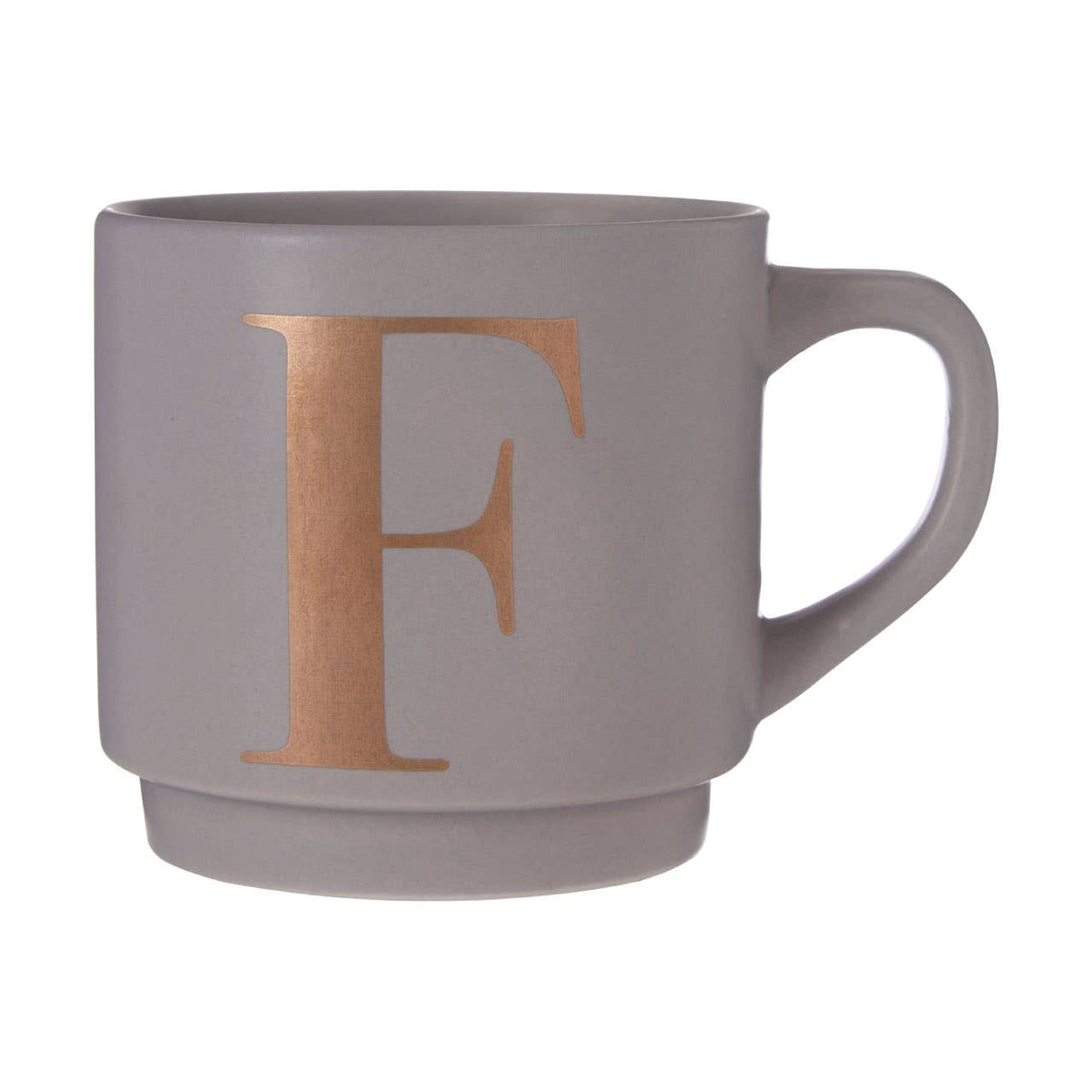 Clanbay Signet Grey F Letter Mug – ideas4lighting