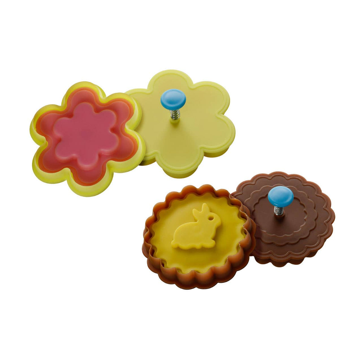 Clanbay Hallie Rabbit And Flower Shape Cookie Cutters And Stamps ...