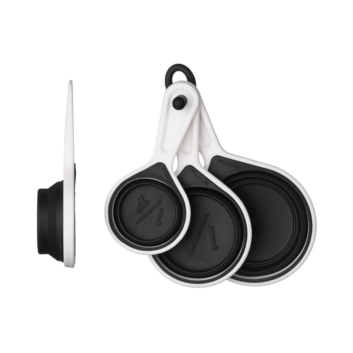 Clanbay Set of Four Zing Black Silicone Measuring Cups – ideas4lighting