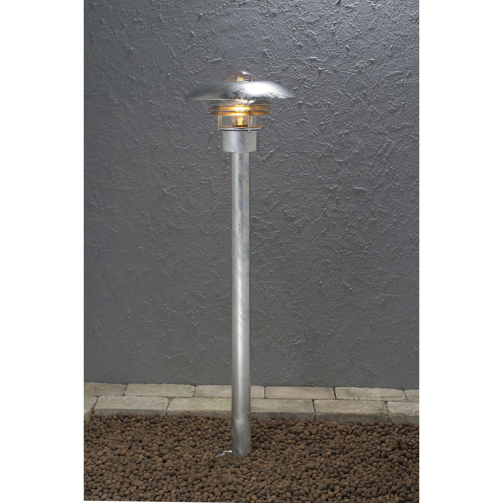 ideas4lighting Modena Galvanised Pathway Lamp Post by Konstsmide