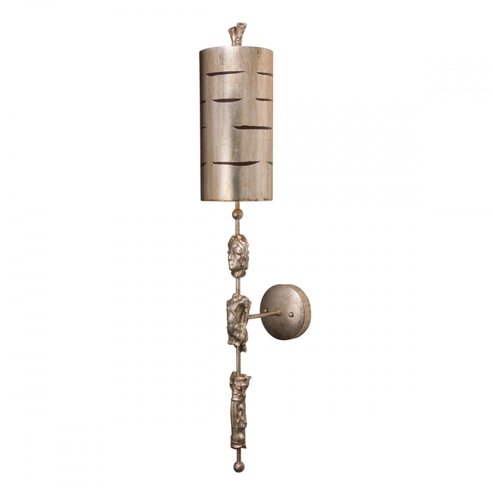 ideas4lighting Fragment Gothic Statue Silver Small Cylinder Wall Sconce ...