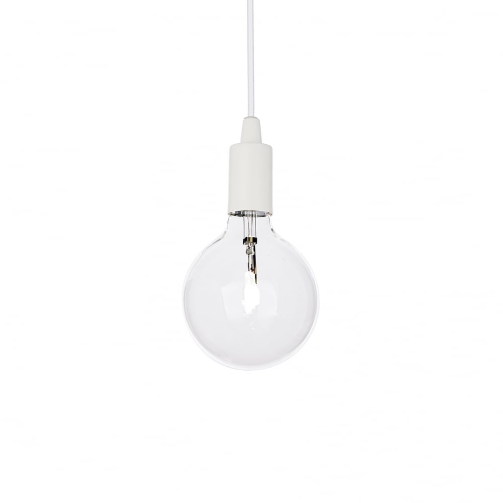 ideas4lighting Edison Retro White Open Bulb Hanging Ceiling Pendant ...