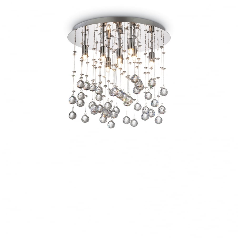 ideas4lighting Moonlight 8 Bulb Surface Spotlight Chrome by Ideal Lux