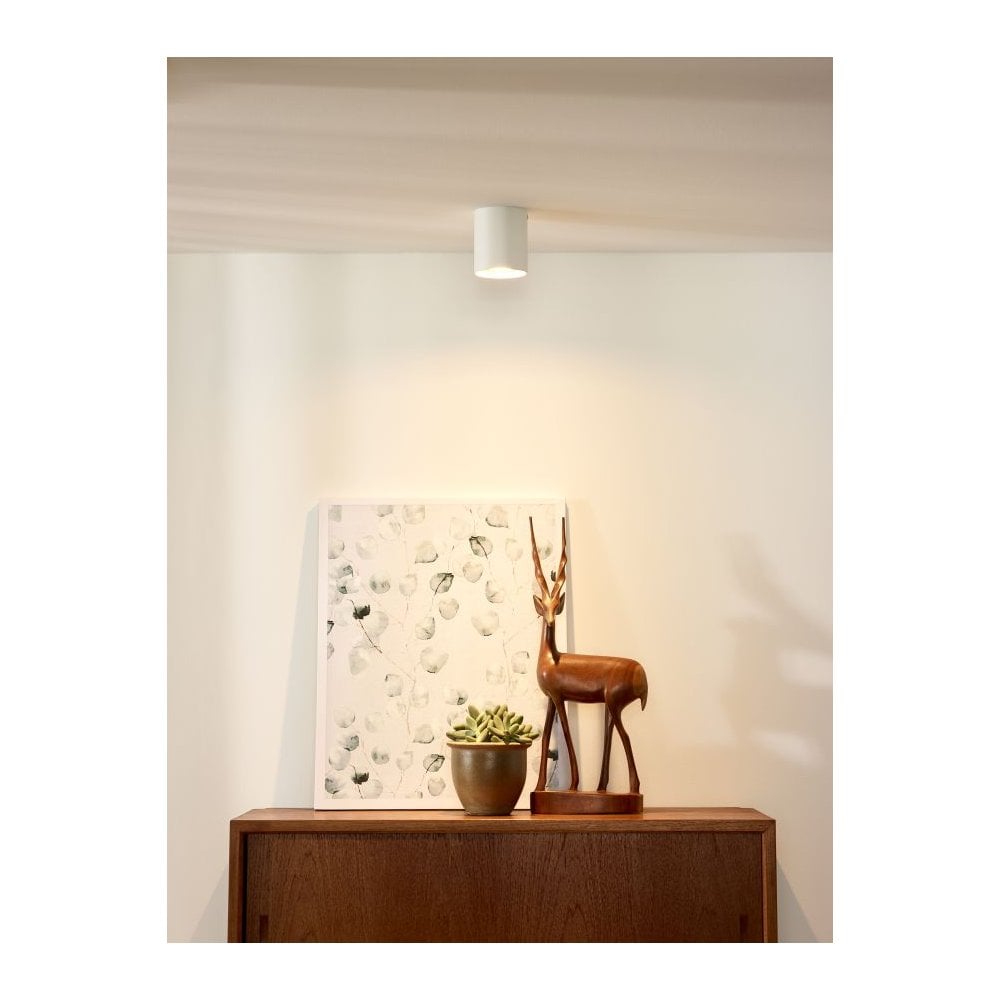 ideas4lighting Bodi Modern Cylinder Aluminum White Ceiling Spot Light ...