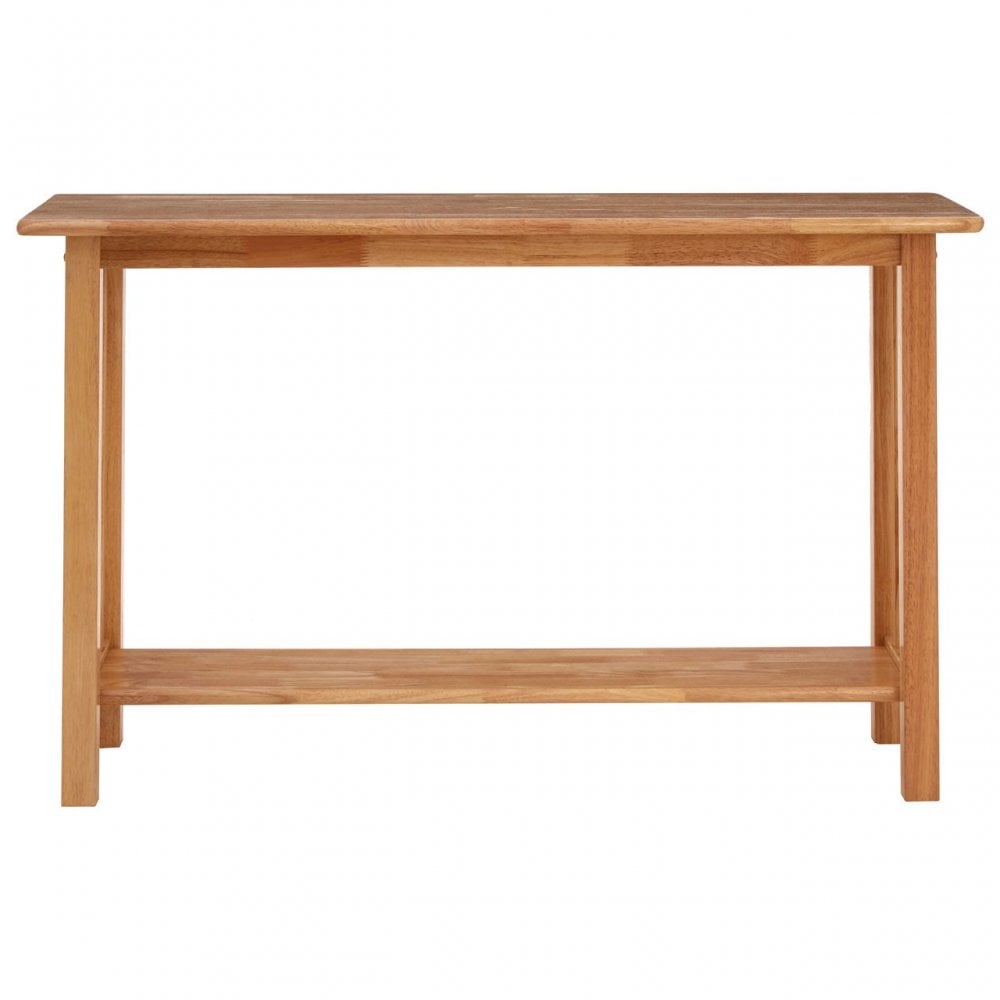 Clanbay Rectangular Console Table, Rubberwood, Natural – ideas4lighting
