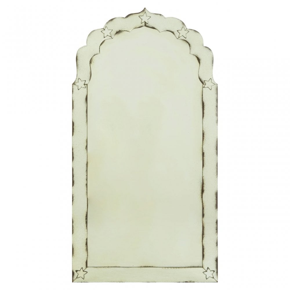 Clanbay Rizzar Arched / Star Detail Wall Mirror, Glass, Plywood, Black ...