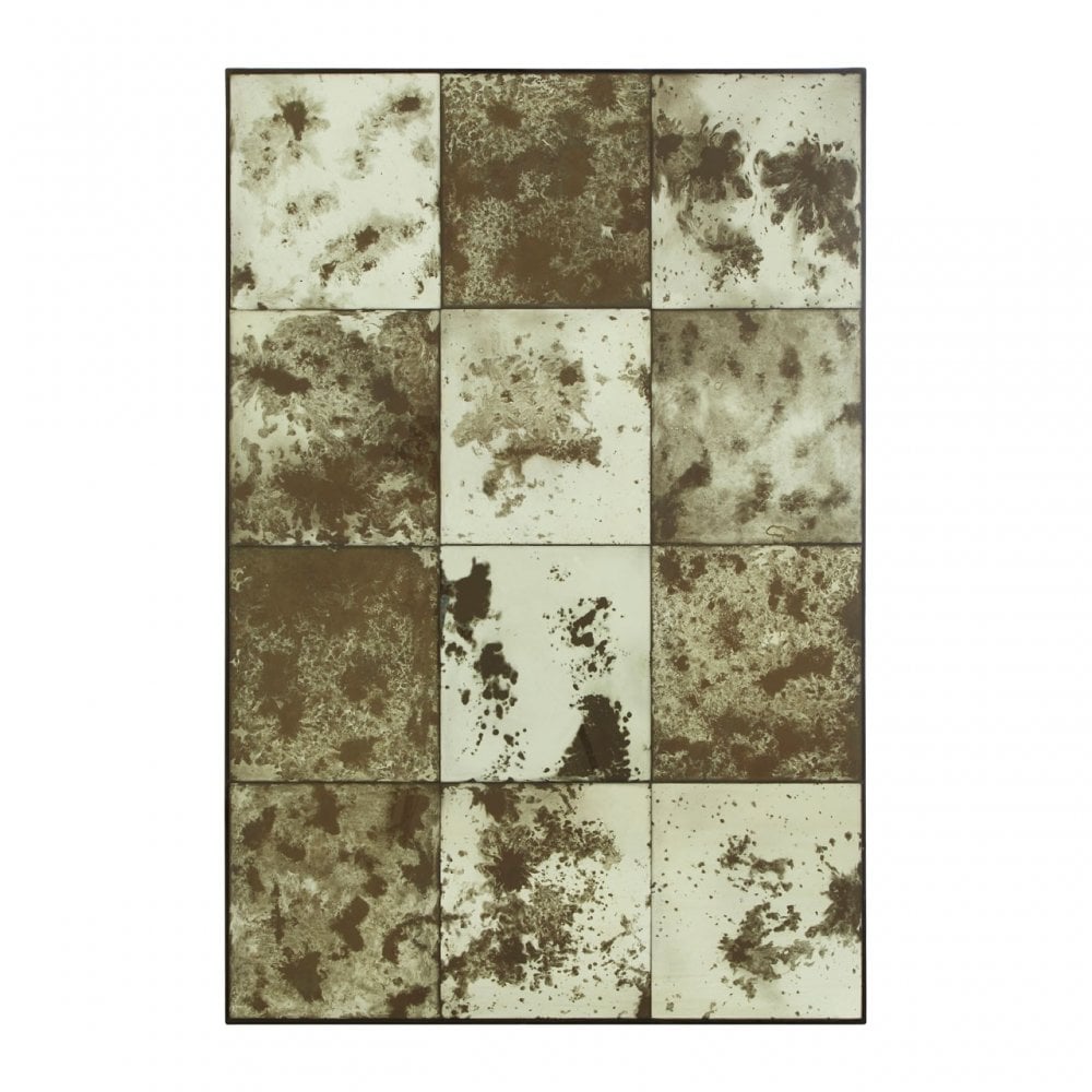 Clanbay Rizzar Mozaic / Speckled Wall Mirror, Glass, Plywood, Black ...