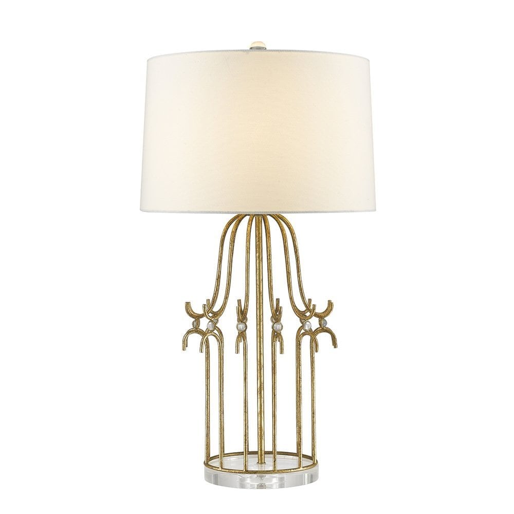 ideas4lighting Gilded Nola Steel Frame with Crystal Accents on a ...