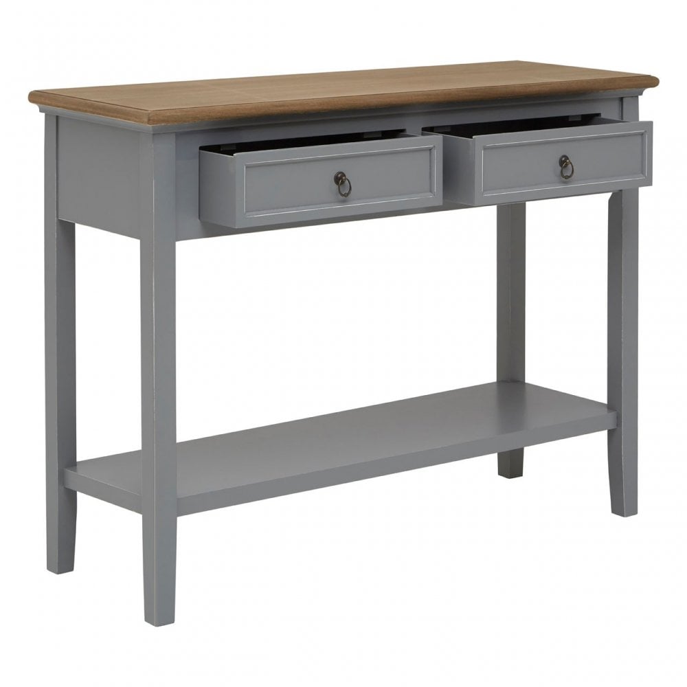 Clanbay Henley Antique Grey Console Table Grey – ideas4lighting