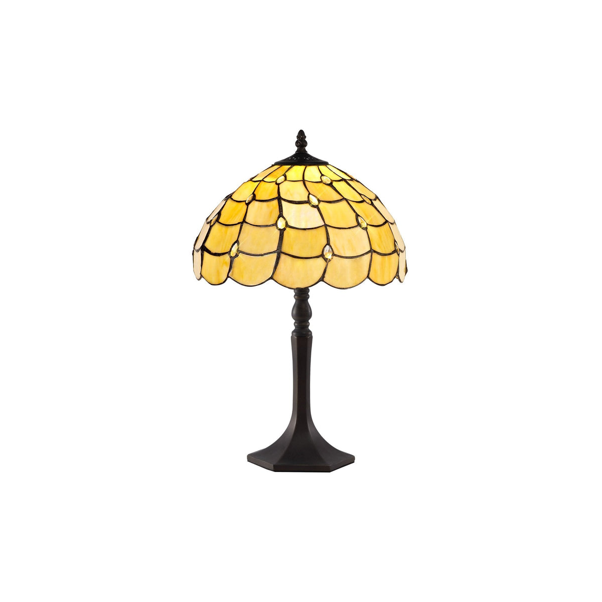 ideas4lighting 1 Light Octagonal Table Lamp E27 With 30cm Tiffany Shade ...
