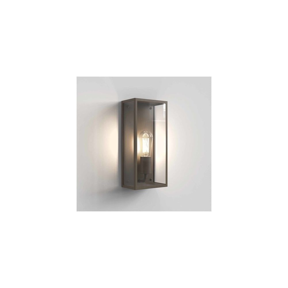 ideas4lighting Messina 160 II Bronze Boxed Glass Wall Light by Astro