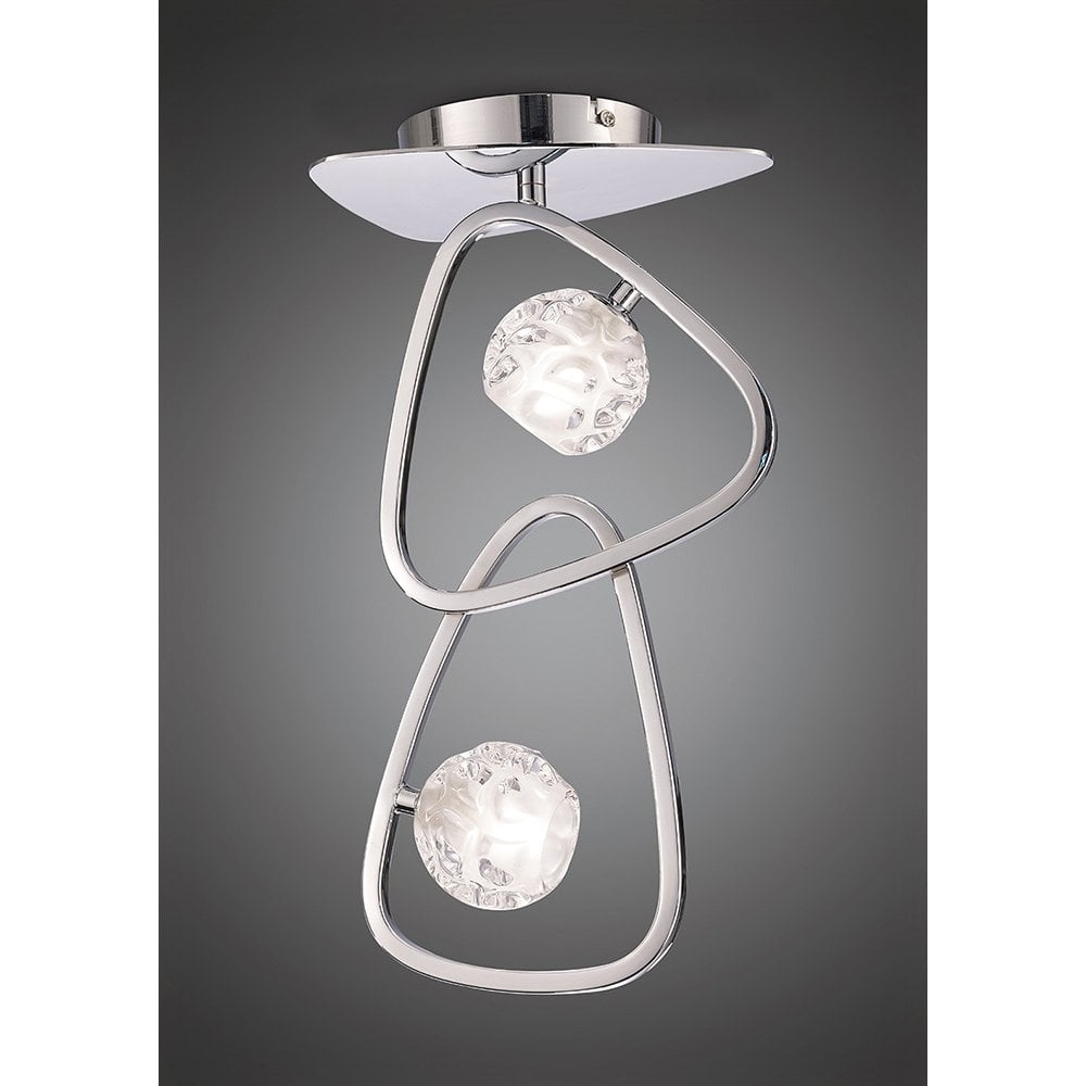 ideas4lighting Lux Ceiling 2 Light G9, Polished Chrome by Mantra