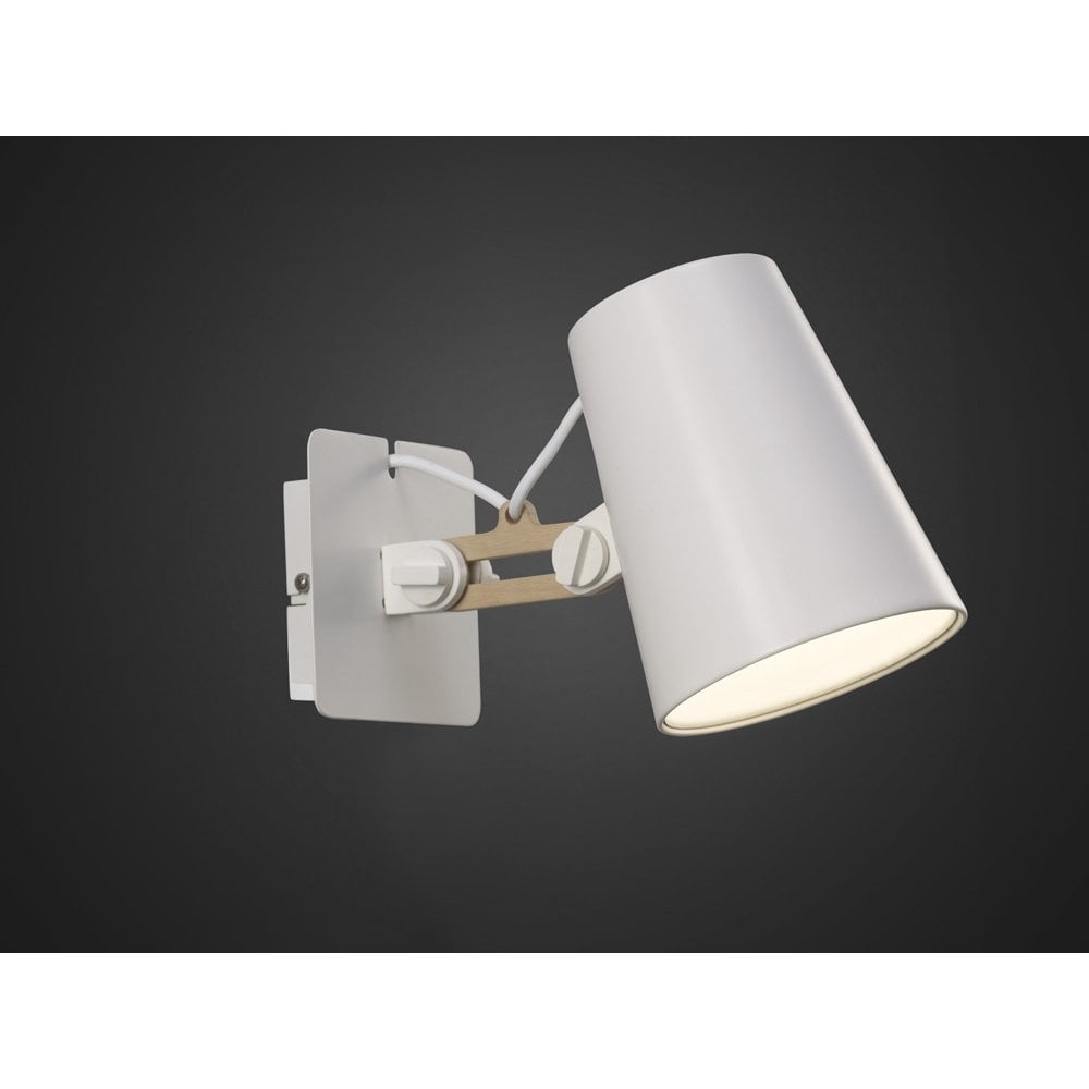 ideas4lighting Looker Wall Lamp Switched 1 Light E27 Single Arm, Matt ...