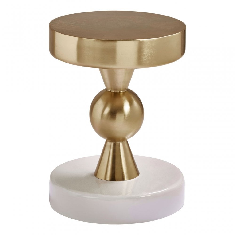 Clanbay Martini Gold & Ivory Side Table – ideas4lighting