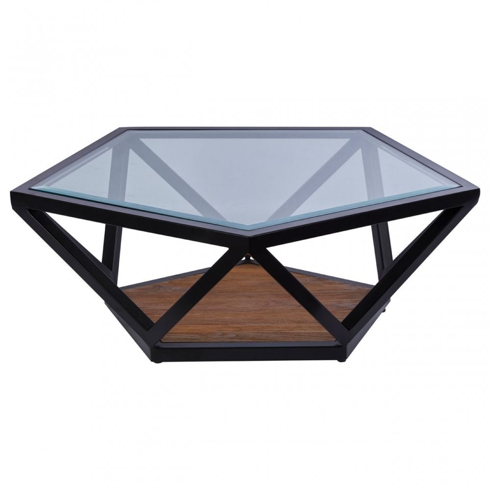 Clanbay Pentagon Coffee Table, Black – ideas4lighting