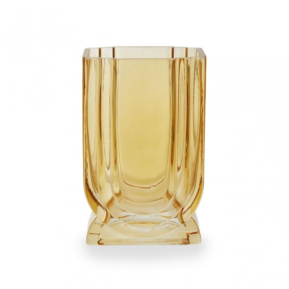 Clanbay Edan Small Ochre Yellow Glass Vase – ideas4lighting