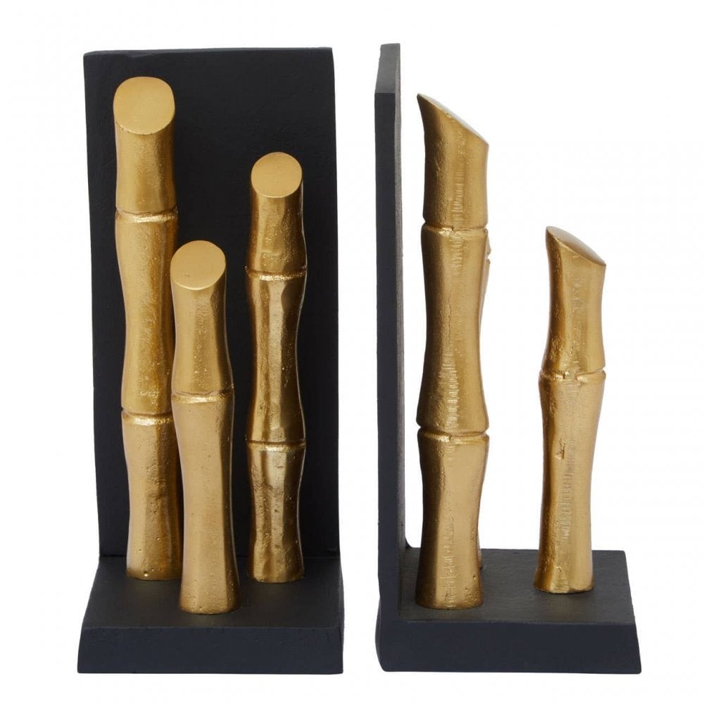 Clanbay Hiba Set Of Two Gold Finish Bookends – ideas4lighting