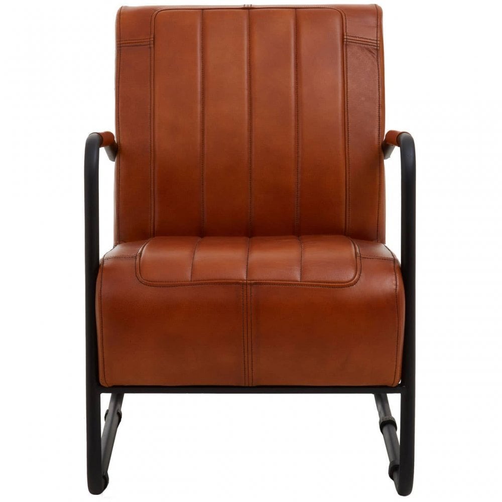 Clanbay Buffalo Tan Leather Armchair – ideas4lighting