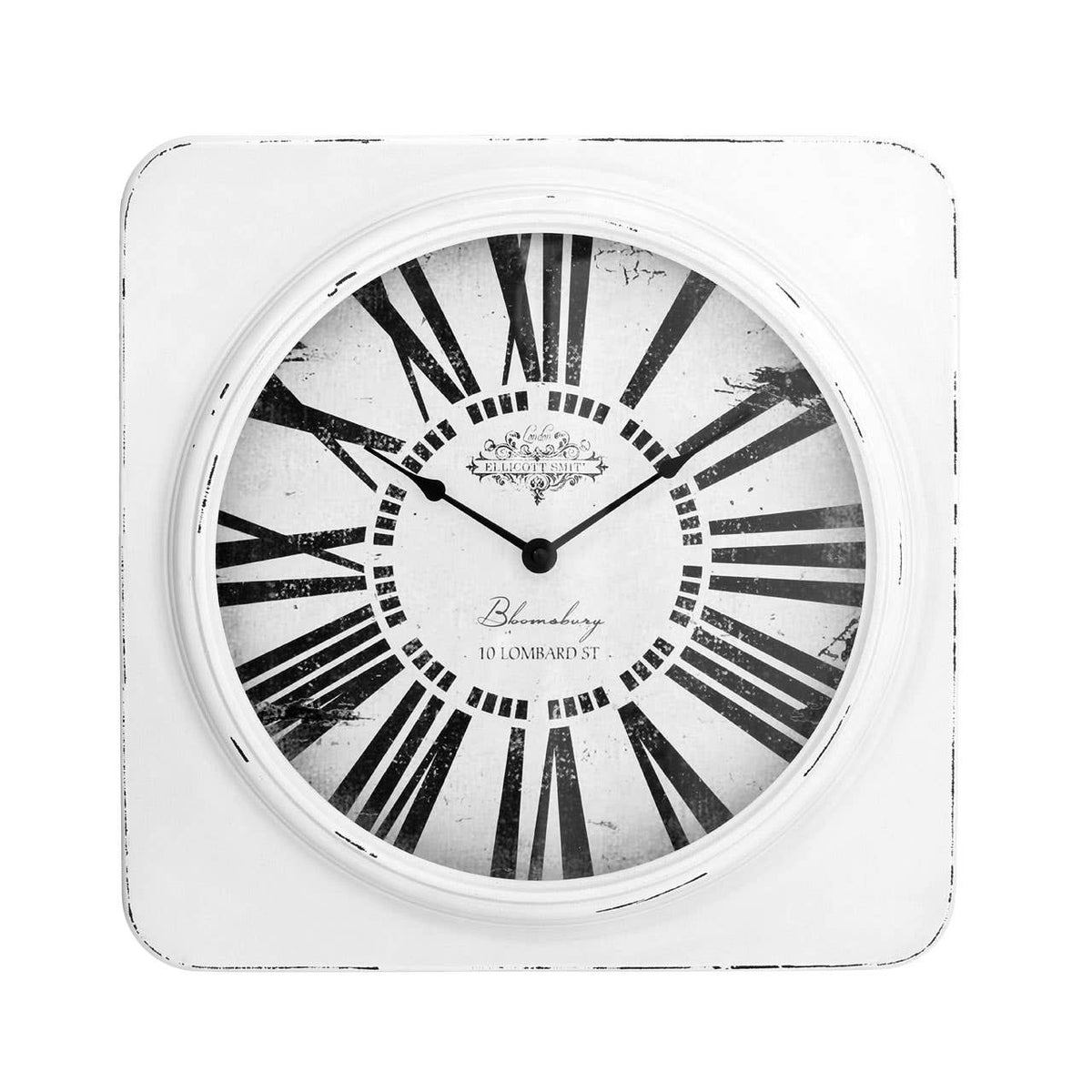 Clanbay White Antique Finish Wall Clock – ideas4lighting