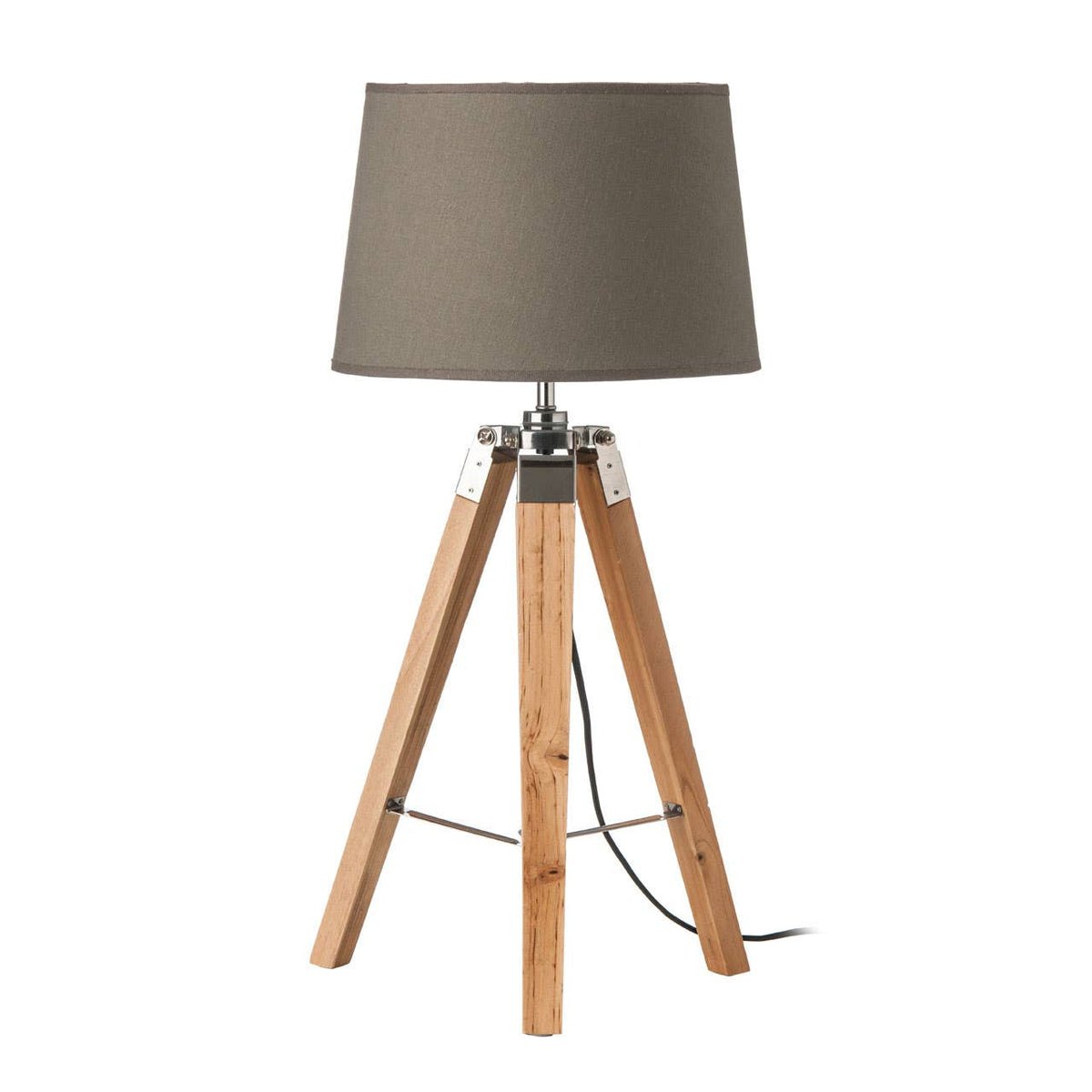 Clanbay Tripod Grey Shade / Eu Plug Table Lamp – ideas4lighting
