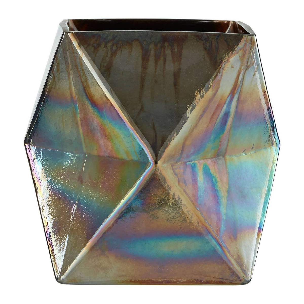 Clanbay Rambia Small Oil Slick Glass Candle Holder – ideas4lighting