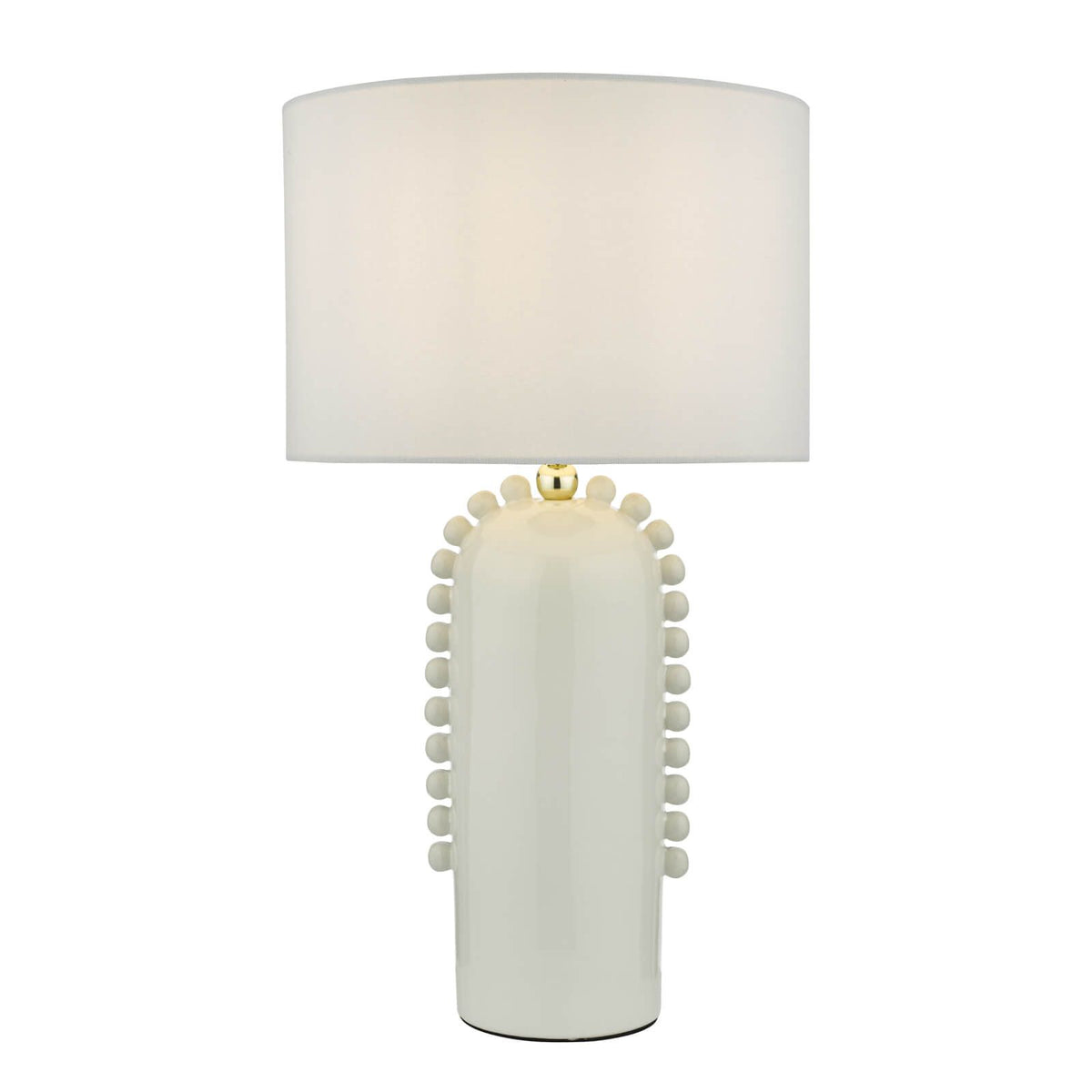 Dolce Table Lamp White Ceramic With Shade – ideas4lighting