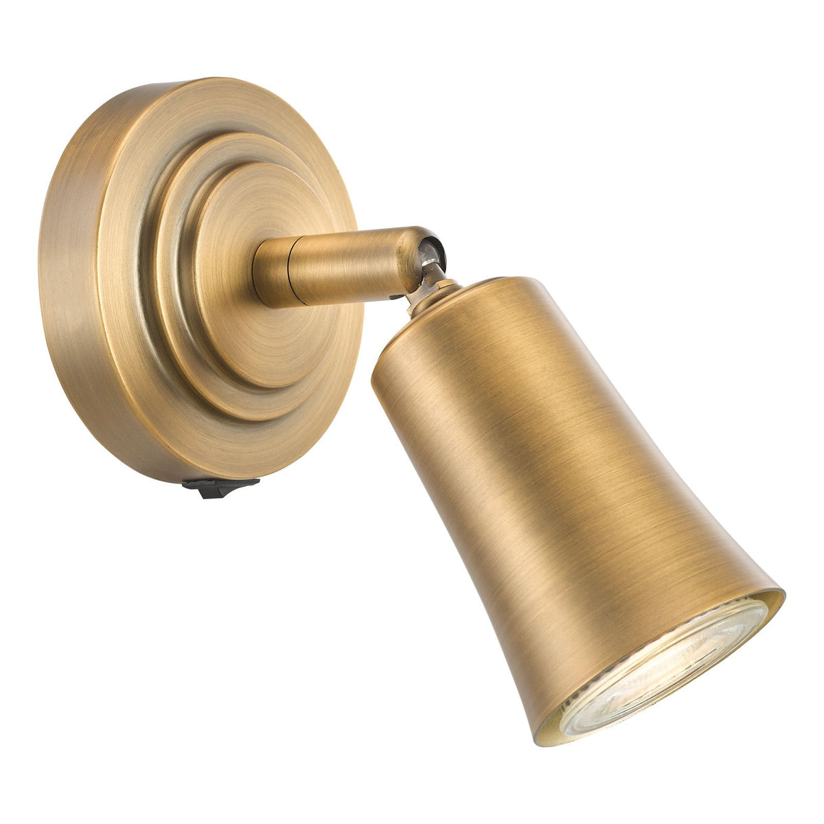 Jedrek Single Spotlight Aged Brass – ideas4lighting