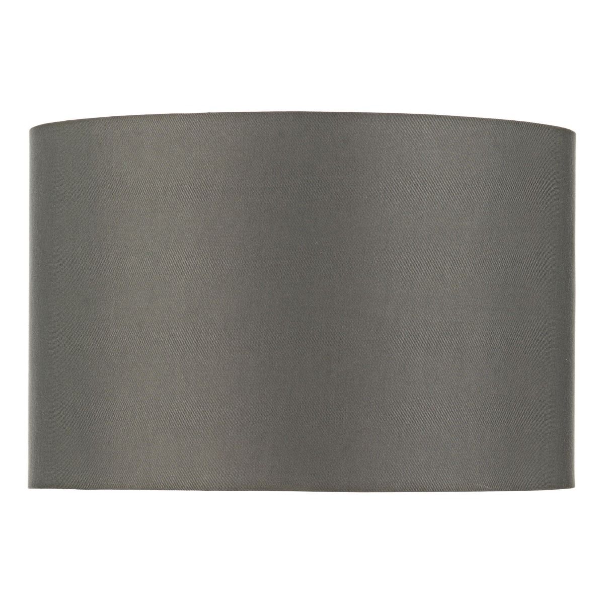 Bokara Grey Faux Silk Satin Drum Shade 38cm – ideas4lighting