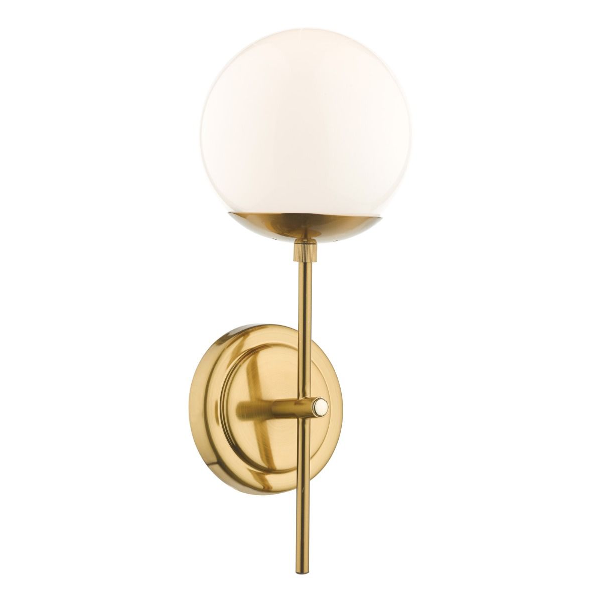 Bombazine Wall Light Natural Brass Opal Glass – ideas4lighting