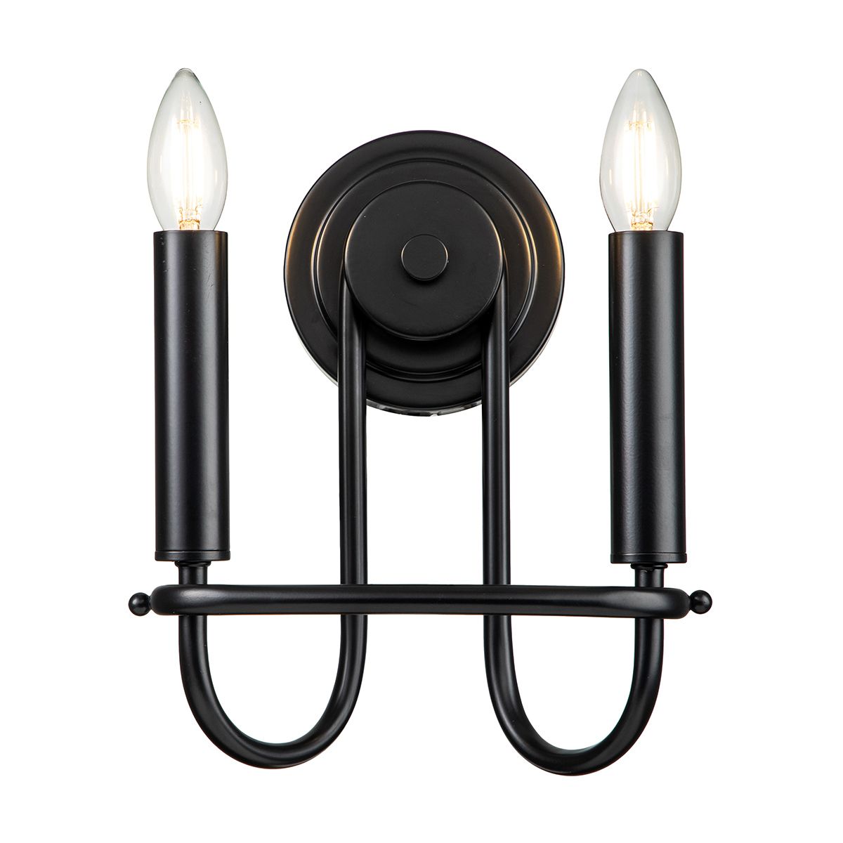 Capitol Hill 2lt Wall light Black – ideas4lighting